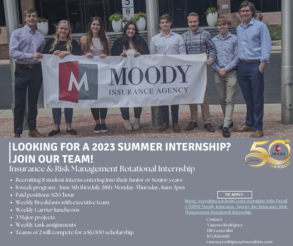 2023 Summer Insurance & Risk Management Internship - Moody Insurance